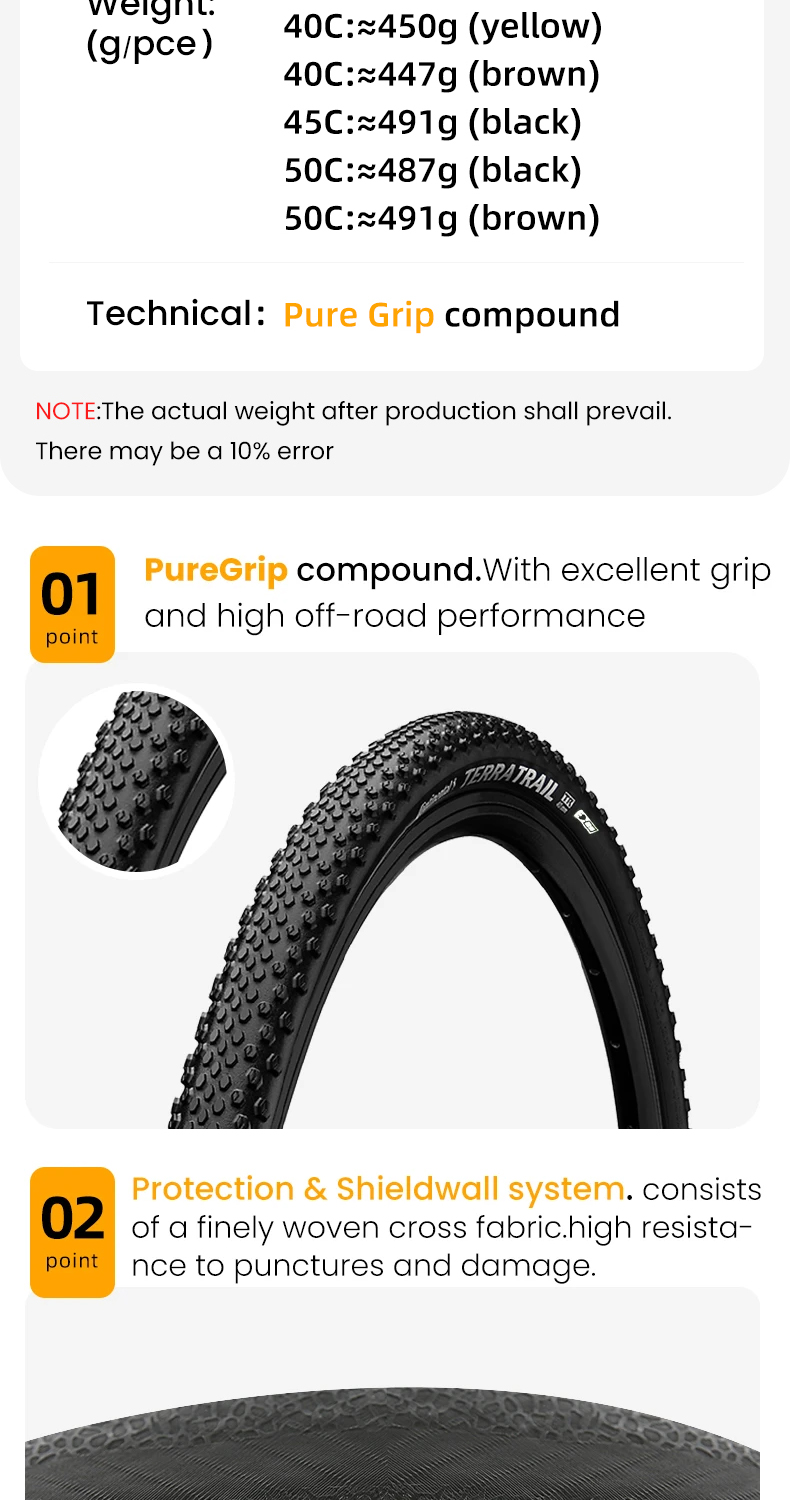 Continental Terra Trail 700x40C Tubeless Ready Road Bicycle Tire Black ...