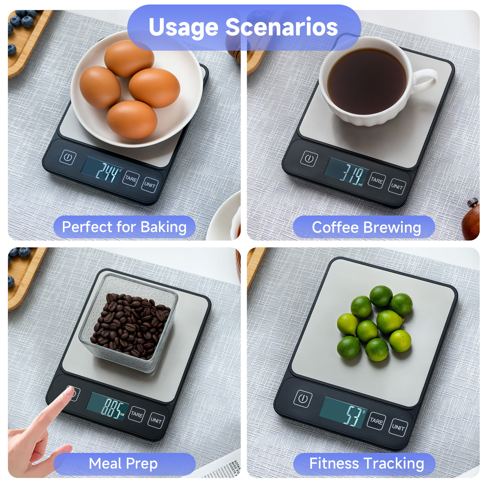 10kg/1g Digital Scale Digital Weighing Scale For Food Kitchen Scale ...
