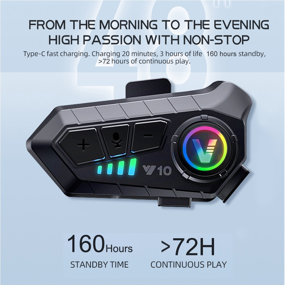 HVA Helmet Intercom Motorcycle Helmet Intercom Headset - Waterproof ...