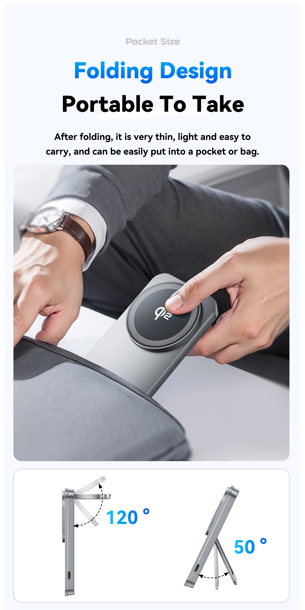 Essager 2 in 1 Qi2 Magnetic Wireless Charging Stand 15W Fast Charger ...