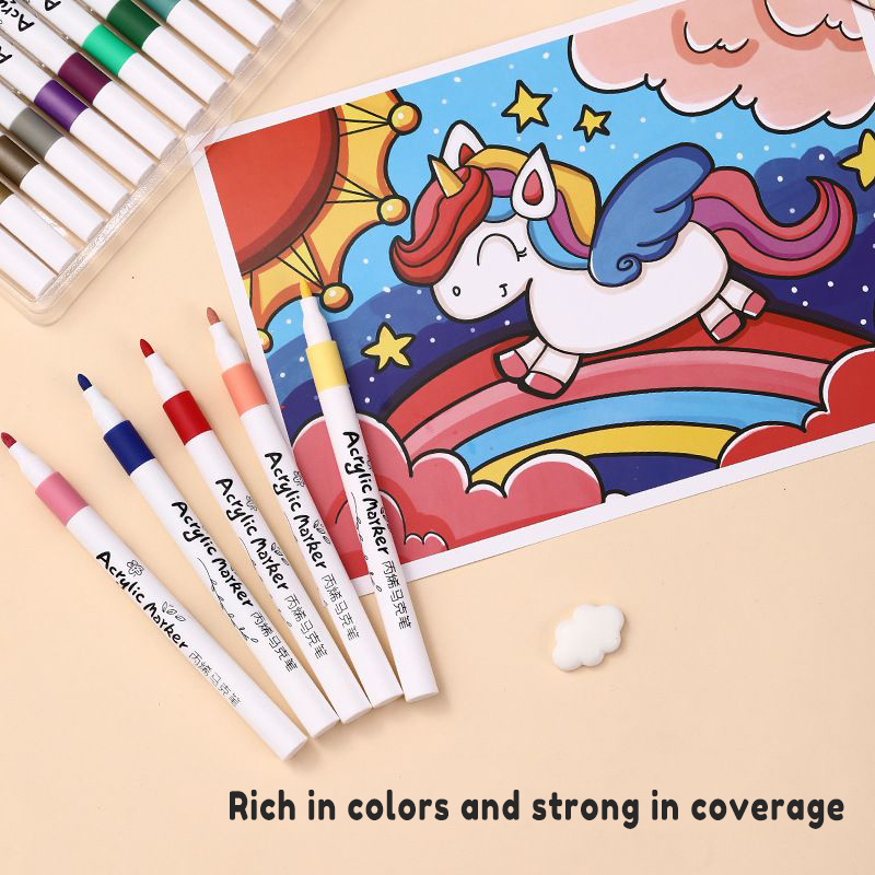 48/36/24/12 Colors Acrylic Marker Pen Set Highligher Markers DIY ...