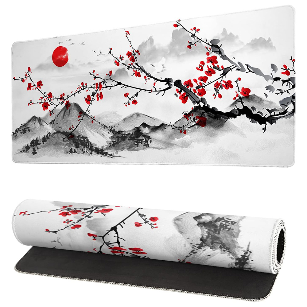 Japanese Cherry Blossom Mouse Pad, Large Keyboard Mousepads with ...