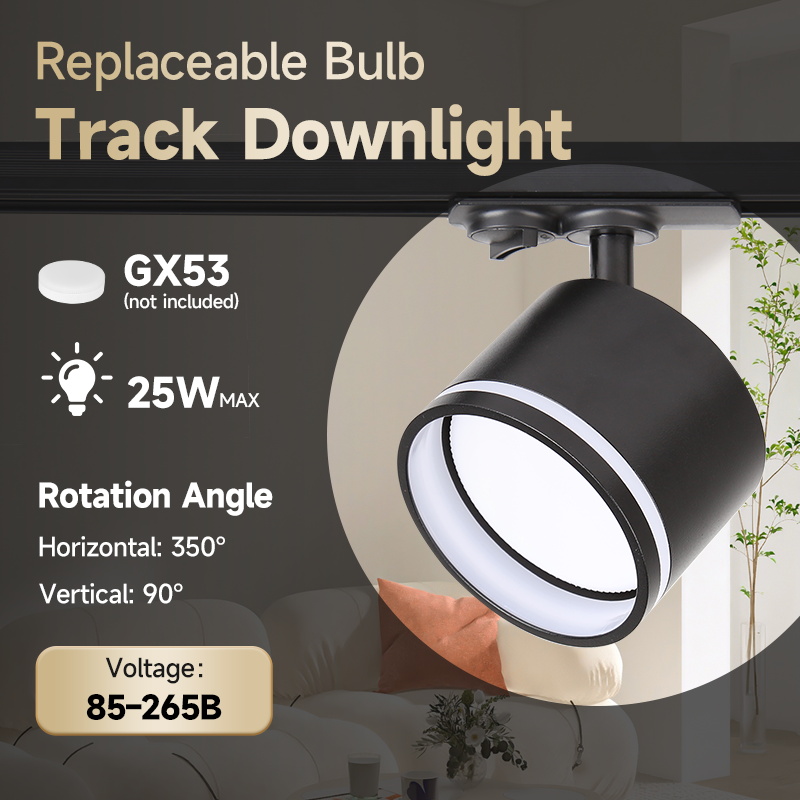 Tri-color Track light Replaceable GX53 bulb Fixture for Living Room ...