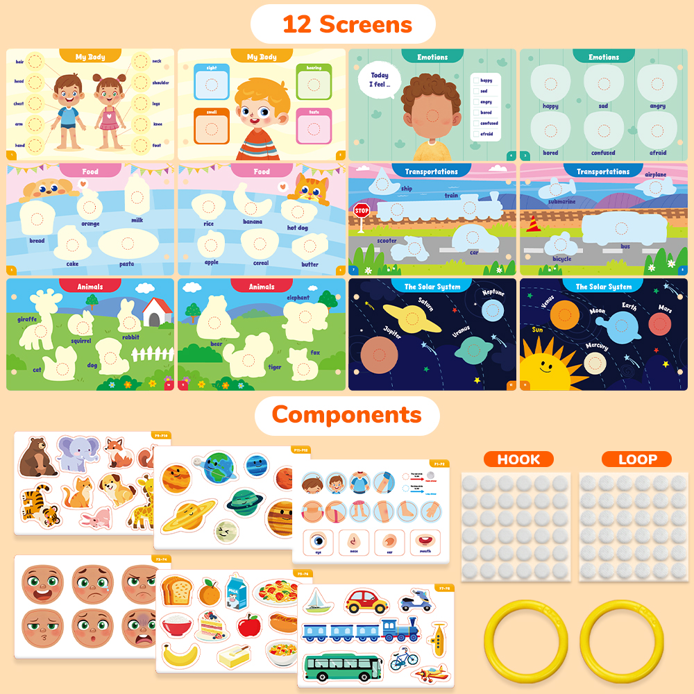 BEAR TALE Early Education Busy Books Activity Quie Books For Kids ...