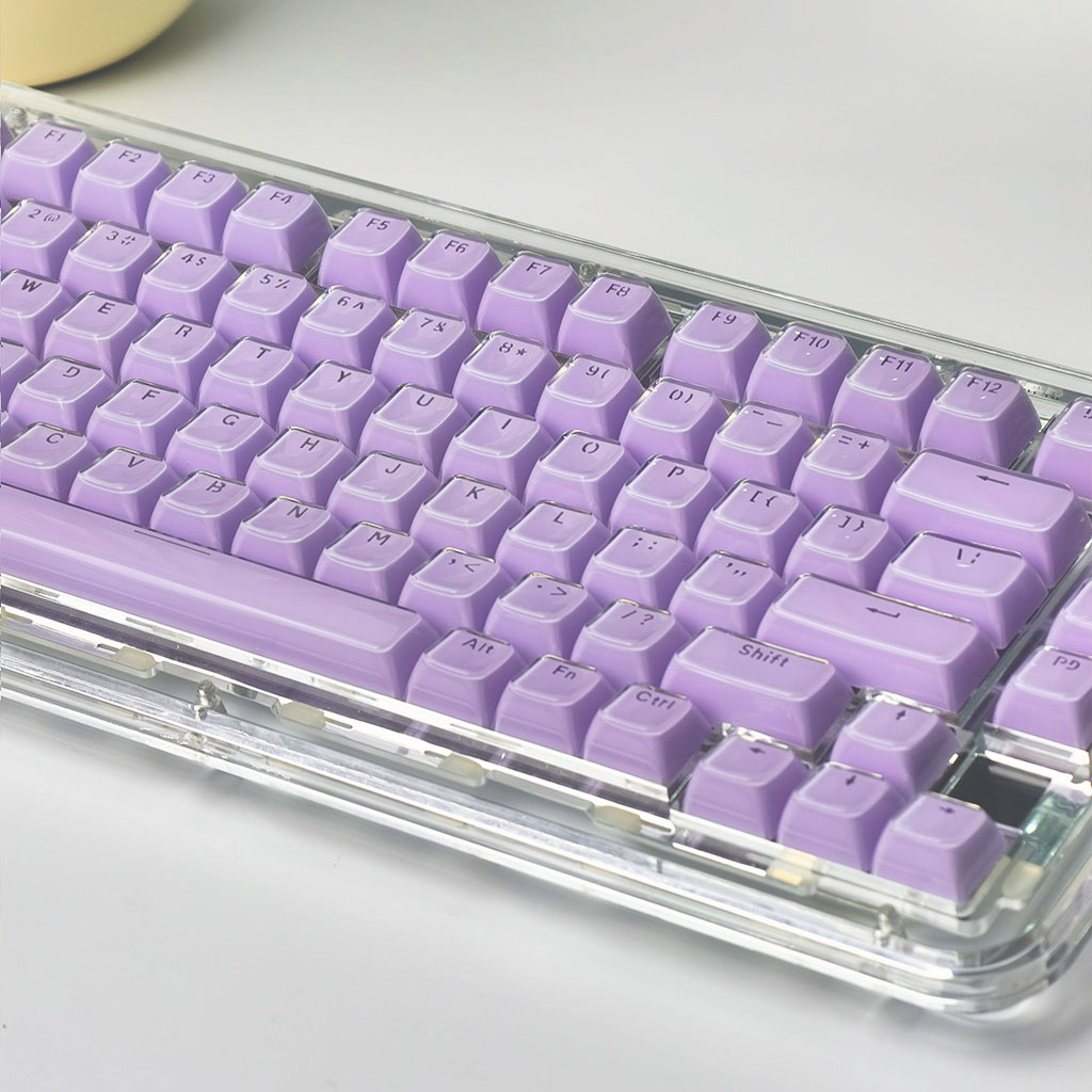 White Jelly Crystal Keycaps Translucent PC Double Shot Similar OEM ...