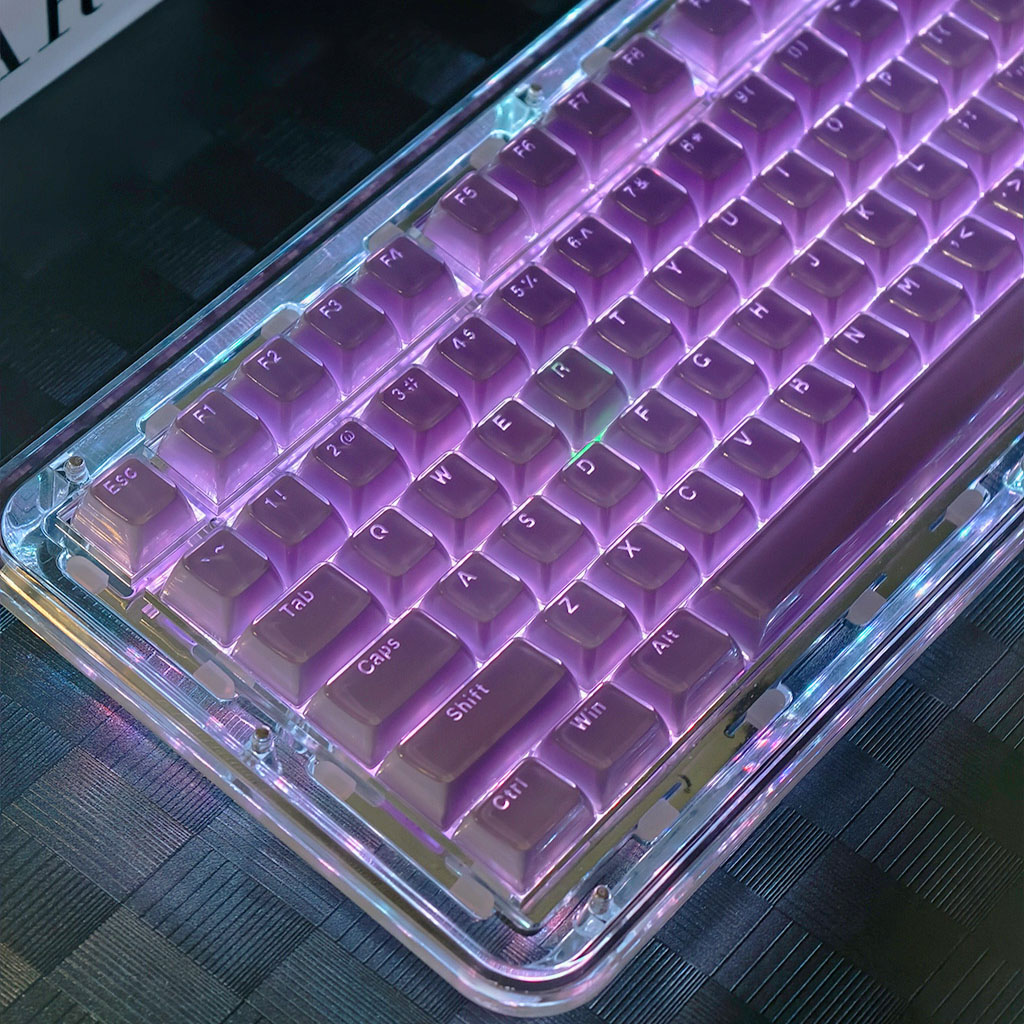 Jelly Crystal Keycaps 135 Keys Translucent PC Double Shot Similar OEM ...