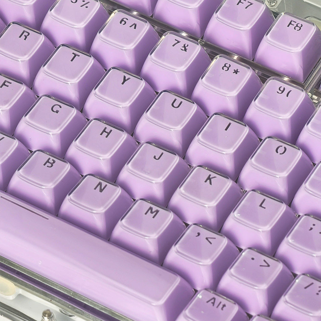 135 Keys Jelly Crystal Translucent Keycap PC Two-color Injection ...