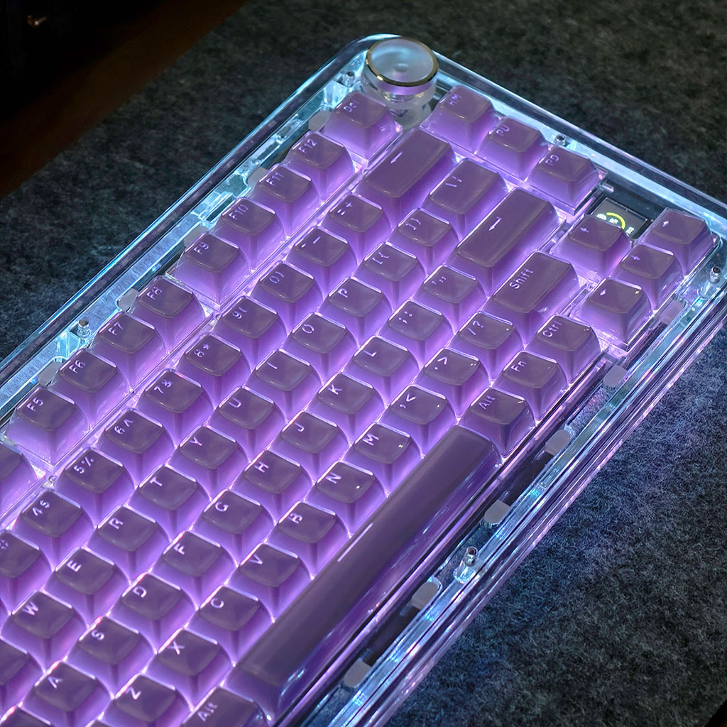 135 Keys Jelly Crystal Translucent Keycap PC Two-color Injection ...