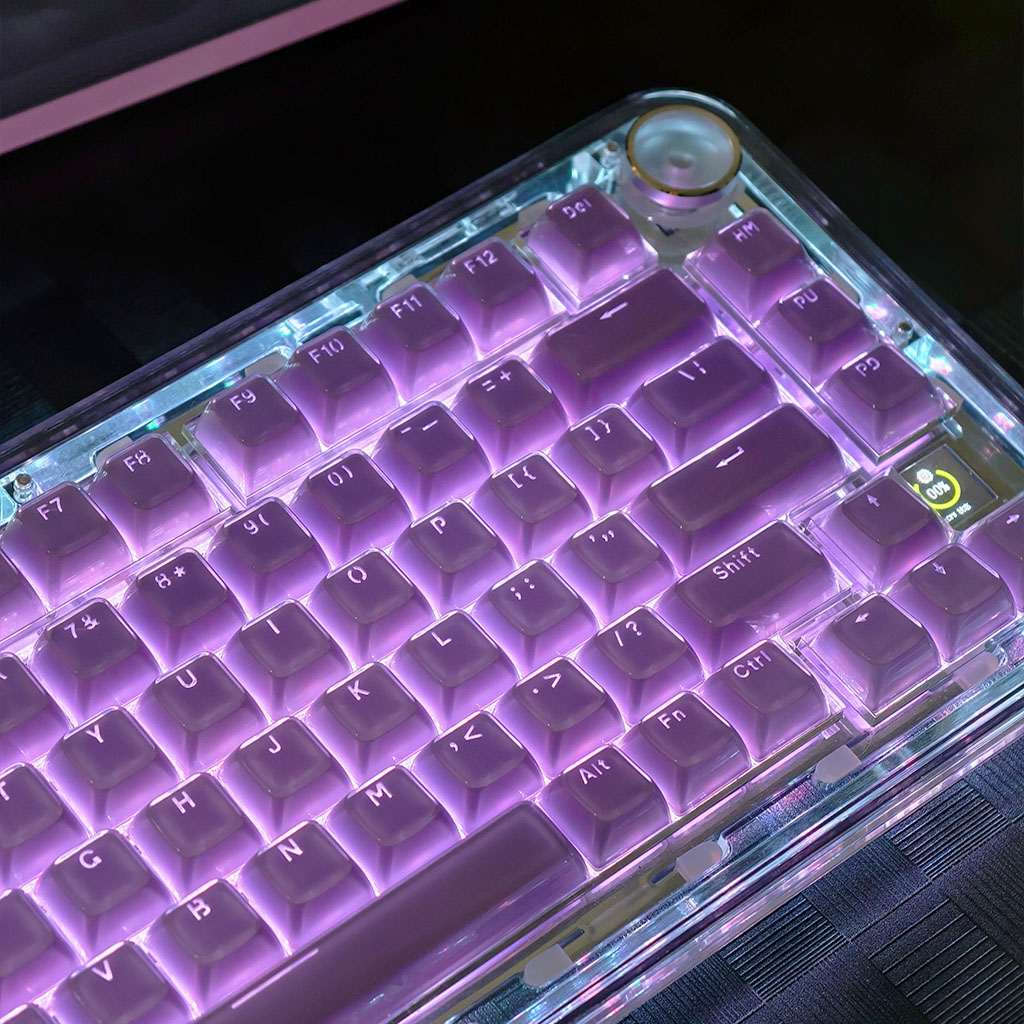 135 Keys Jelly Crystal Translucent Keycap PC Two-color Injection ...