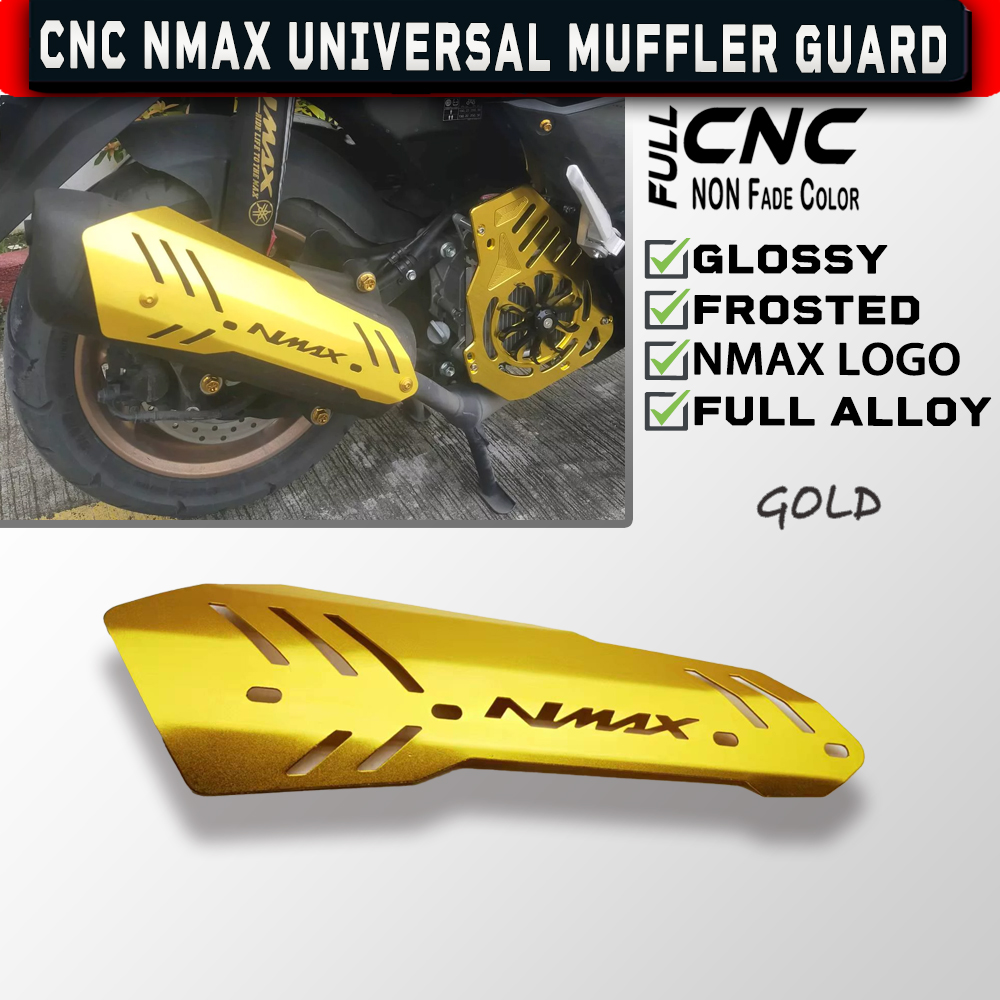 Full CNC Alloy NMAX Heat Guard/ Muffler protector/ Frosted/Glossy New ...