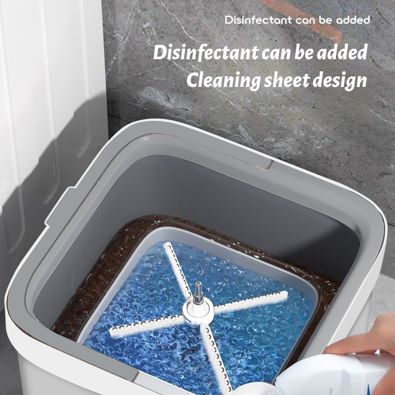 Sunny Spaces 360° Rotating Mop Bucket for Deep Cleaning with Separating ...