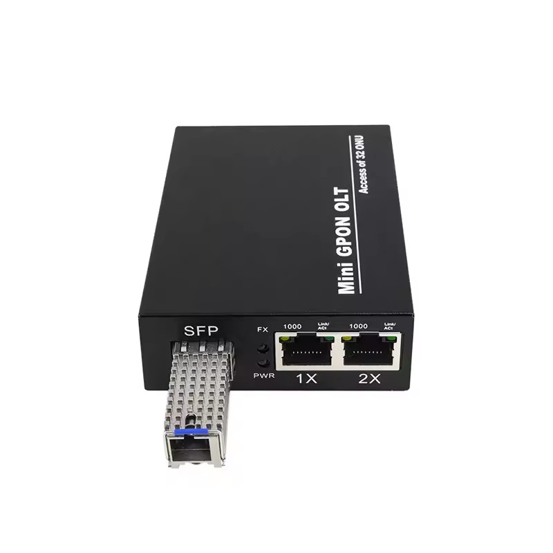 Mini GPON OLT STICK Single Port 1 GPON Port 2*GE Ports Uplink Portable ...