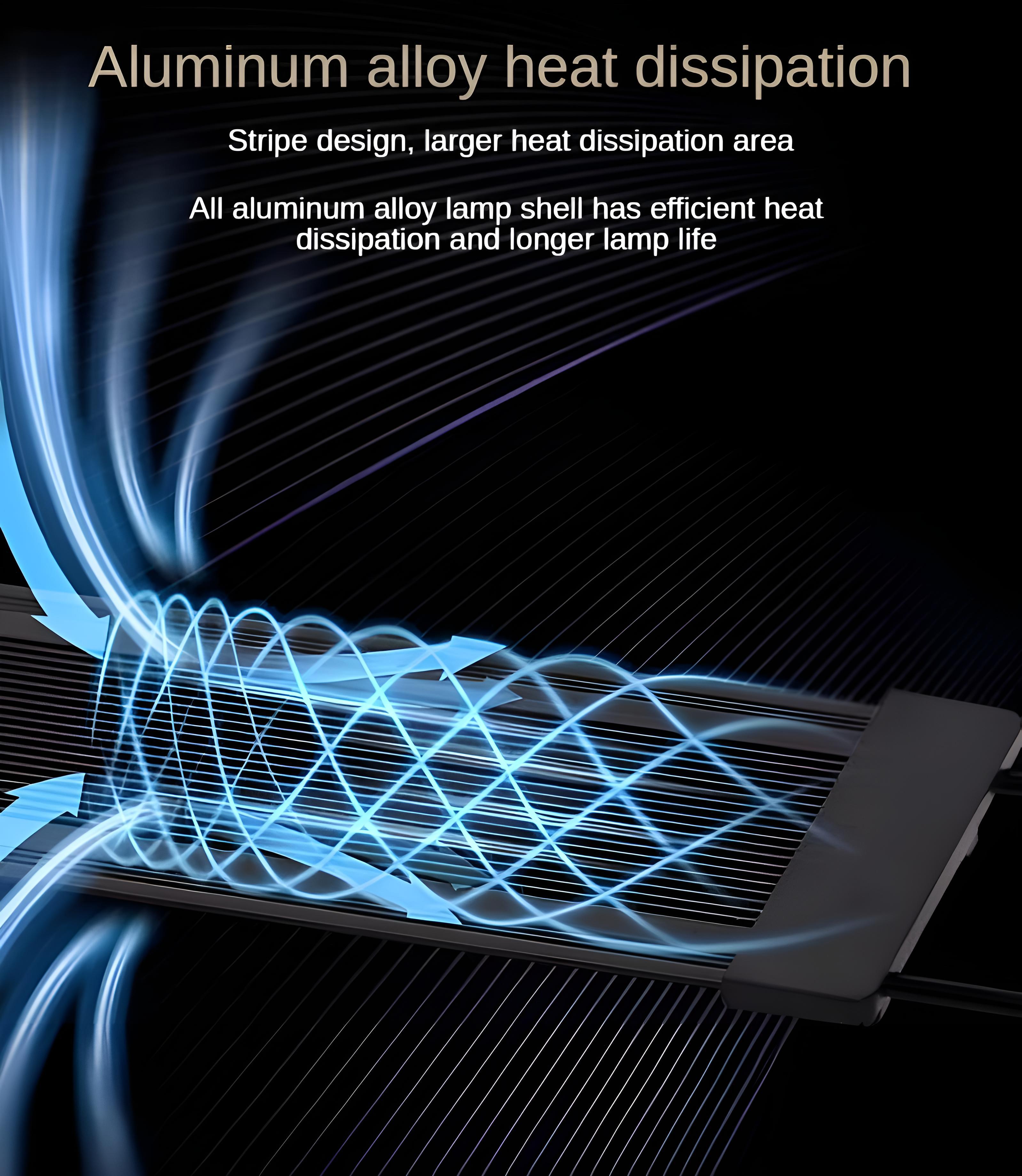 Pro Aquarium LED Light 10000K Full Spectrum with Timer&Dimmer, Alloy ...