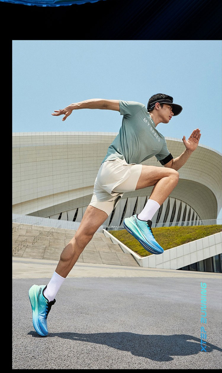 XTEP Five Speed 3.0 Men Running Shoes Mesh Breathable Sports Shock ...