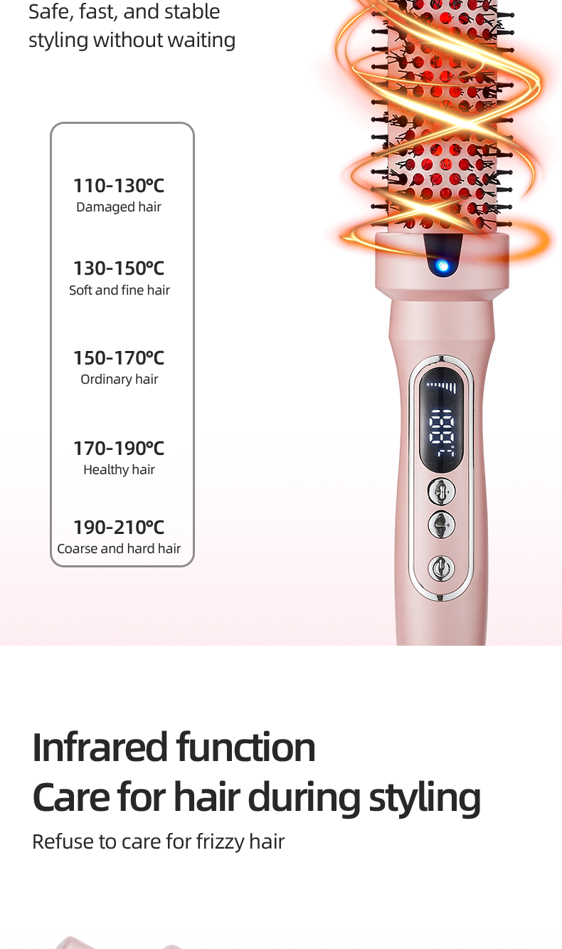 Ubeator newly upgraded infrared curly hair comb straight hair curler ...