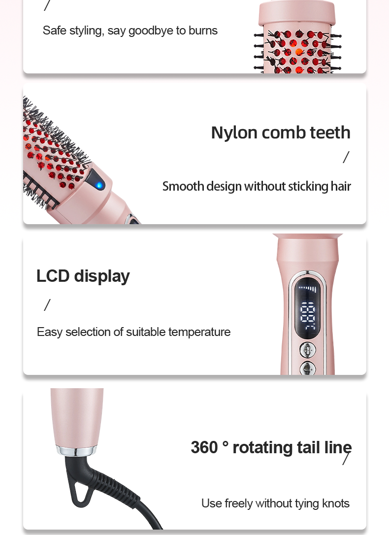 Ubeator newly upgraded infrared curly hair comb straight hair curler ...