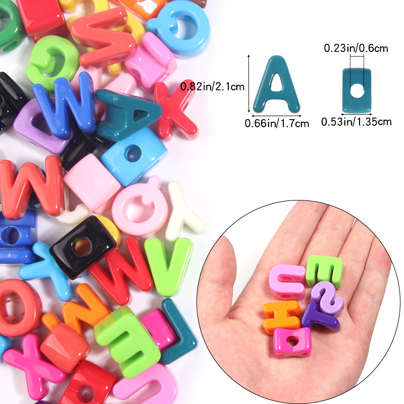 Wholesale ManilaGo Chunky Letter 500g Large Hole Letter Beads for DIY ...
