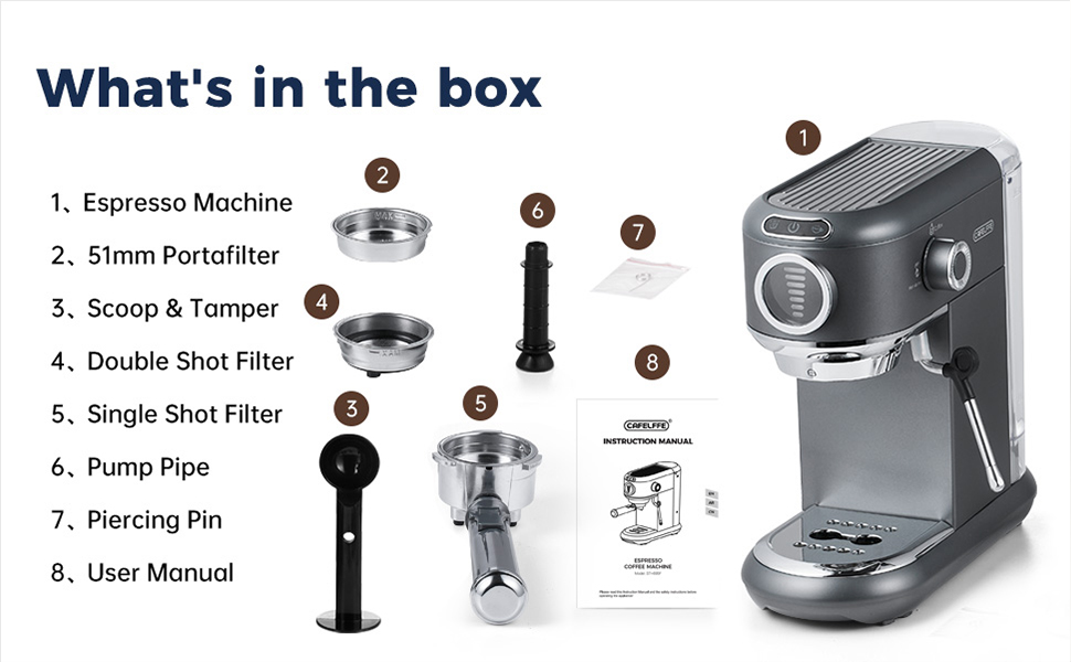 Cafelffe Professional Automatic Coffee Machine 4-In-1 Hot/Cold Espresso ...