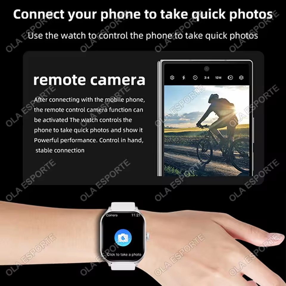 New Smart Watch 2025 ECG Monitor Health Monitor Remote Camera HD ...