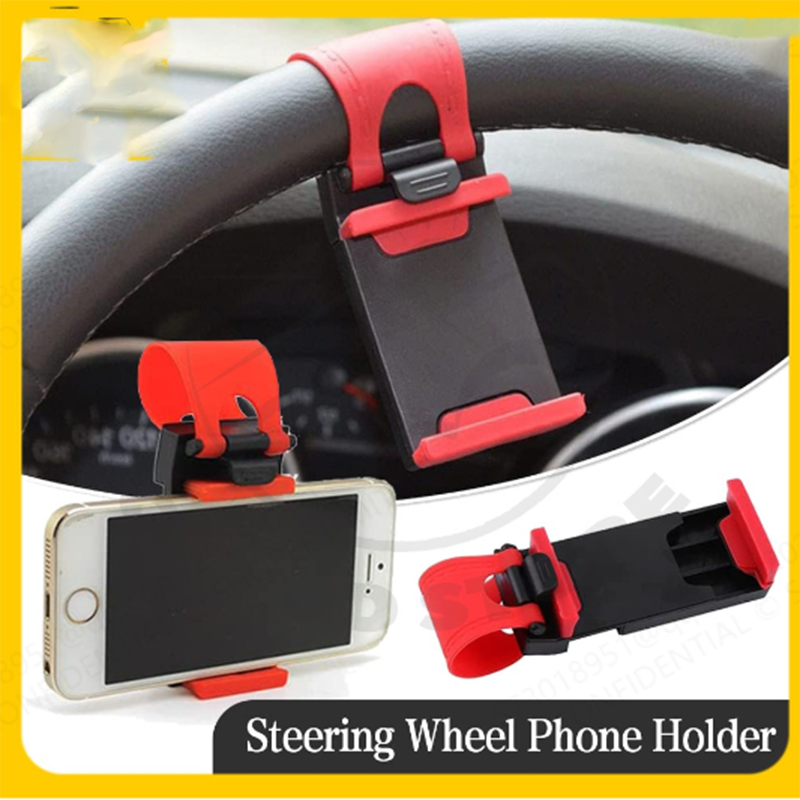 Universal Car Steering Wheel Phone Holder Clip Design Mobile Mount For ...