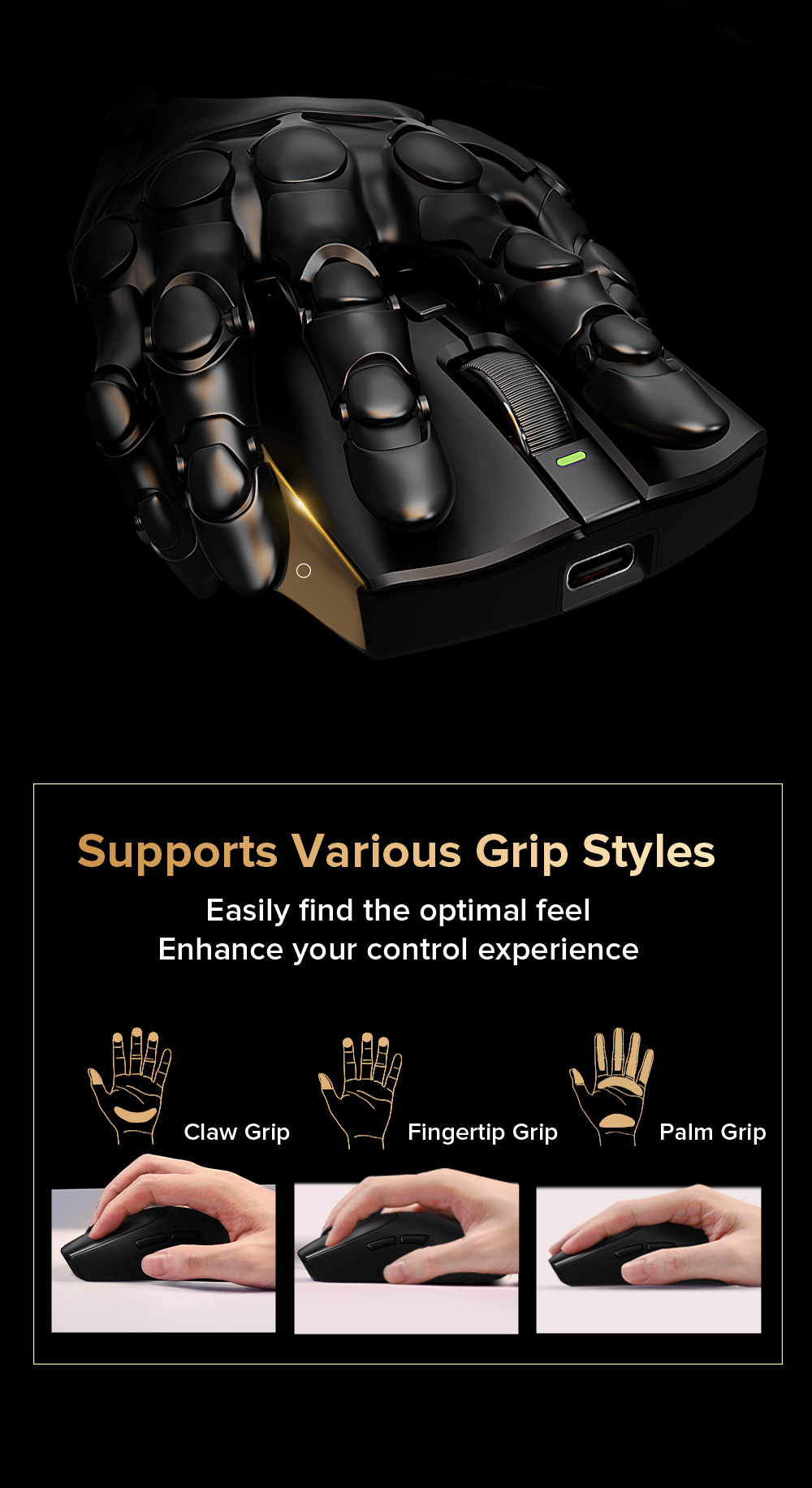 DELUX M700 SERIES PAW3950/PAW3395 26000/30000DPI 1000HZ/8000Hz 50G ACC ...