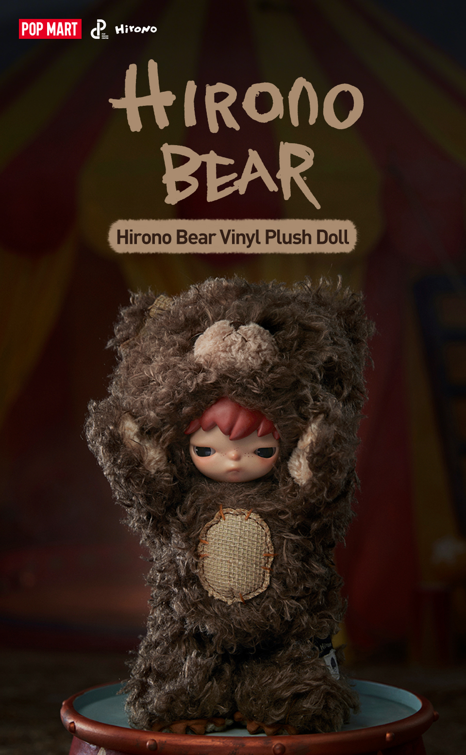 POP MART Hirono Bear Vinyl Plush Doll | Shopee Philippines