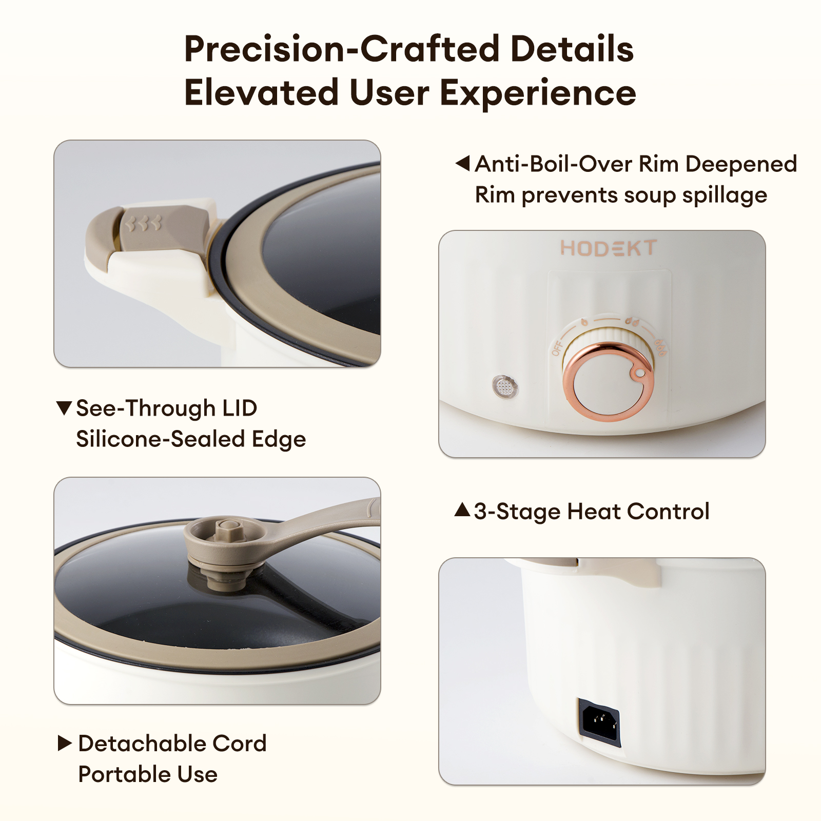 HODEKT Multi Pressure Cooker Micro Pressure Cooker 1000W cooking pot ...