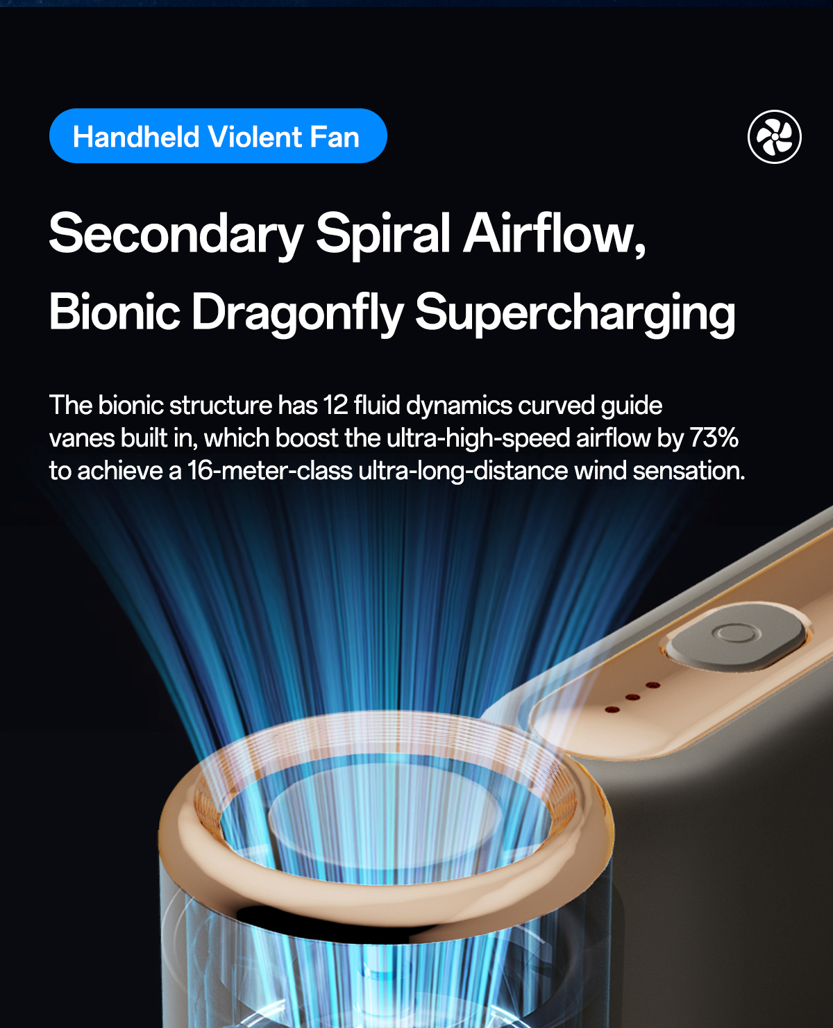 【Free Gift】JAMAY Portable fan 4000mah Rechargeable Turbo Electric Jet ...