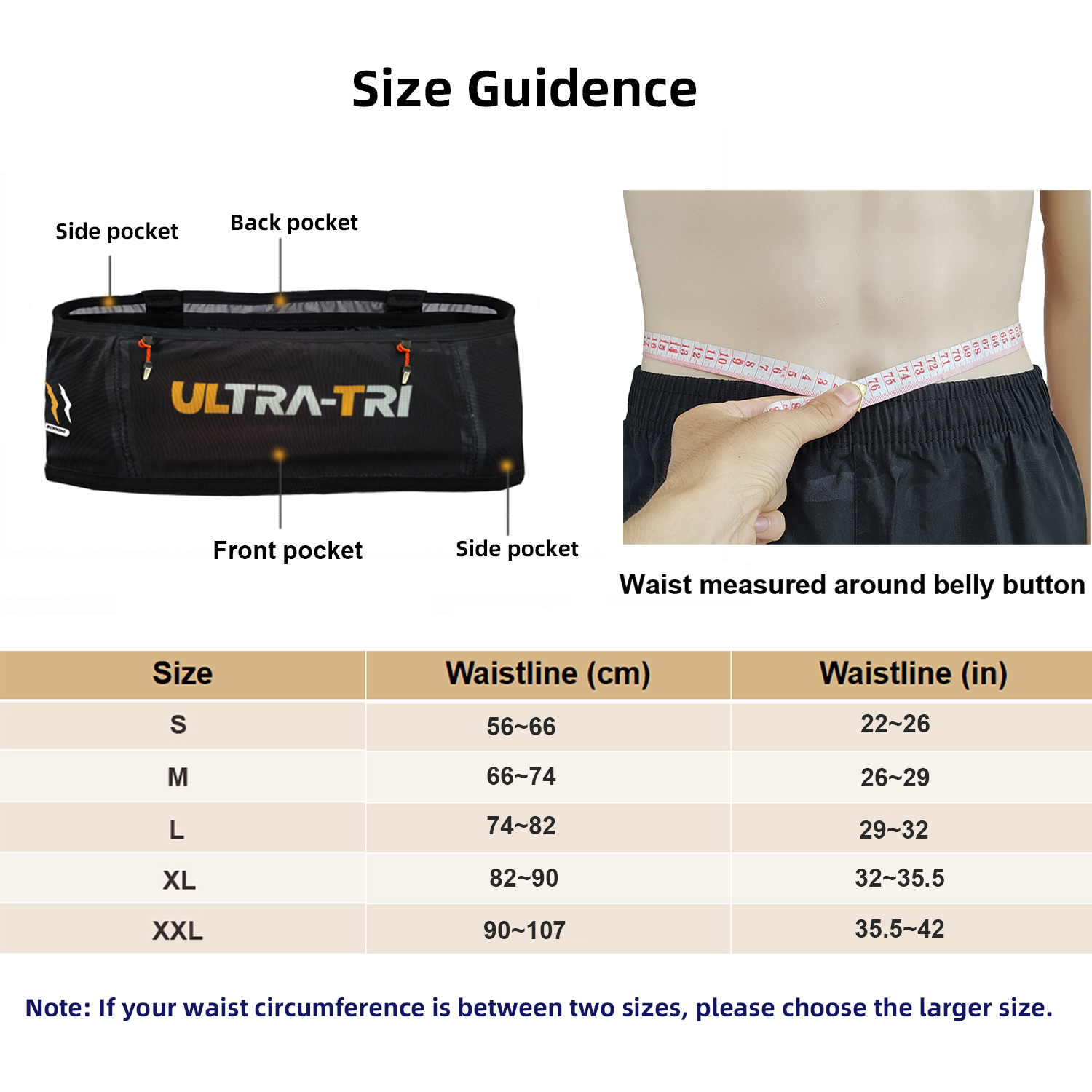 ULTRA-TRI Hydration Trail Running Waist Bag Men Women No Bounce Jogging ...