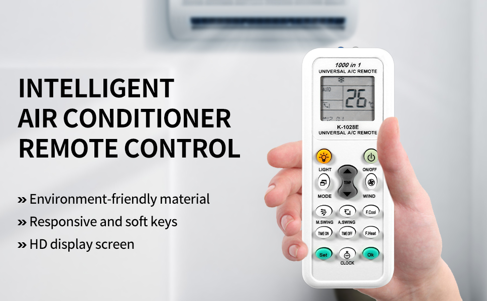 1000in1 Universal Air Conditioning Remote K1028E LCD Controller for ...