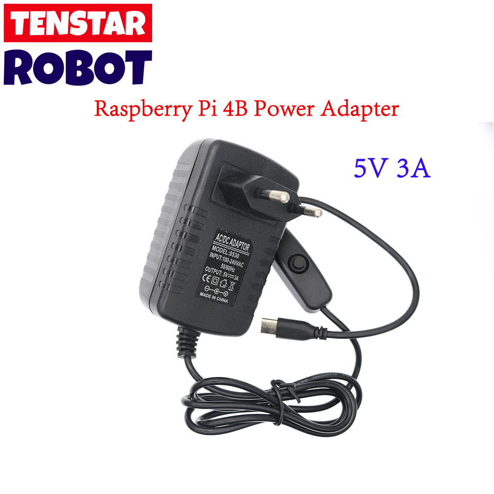 Raspberry Pi 4B power adapter 5V 3A Type-C interface Raspberry Pi 4th ...