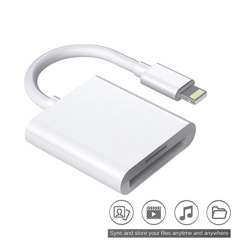 SD card reader adapter, dual slot memory card reader supports SD ...