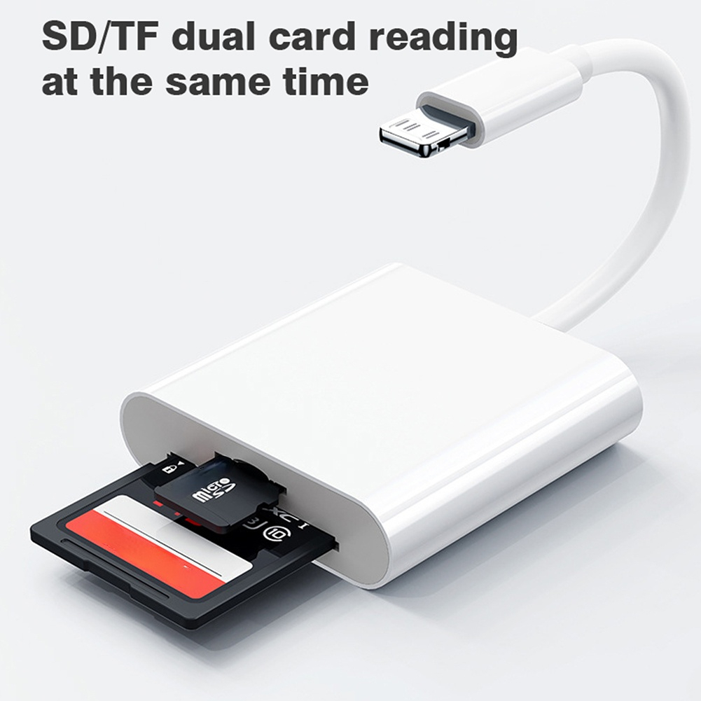 SD card reader adapter, dual slot memory card reader supports SD ...