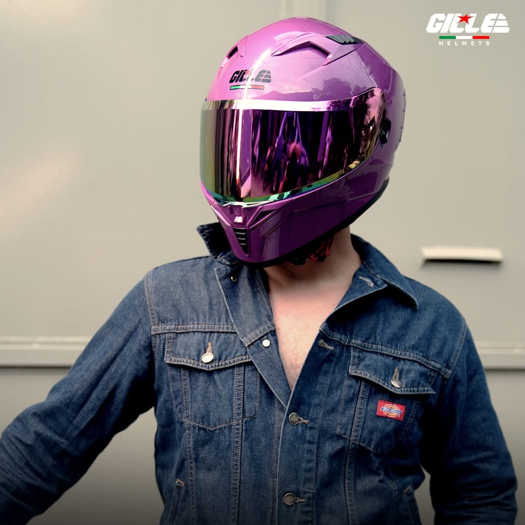 GILLE 843 CIRCUIT With REVO Visor Plain Color Motorcycle Helmet Full ...