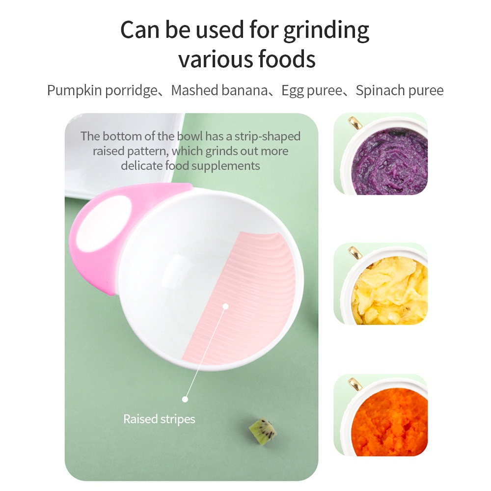 Baby Food Manual Mashing Bowl Set Grinder Tool Masher Food Grinder ...