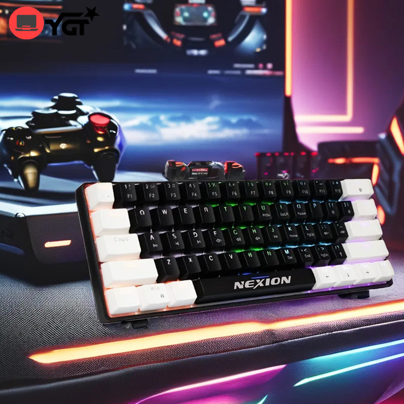 Nexion 61 Keys Wired Mechanical Keyboard RGB Hot Swappable Type-C Mode ...
