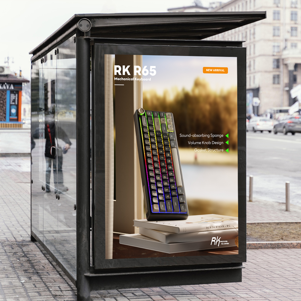 RK ROYAL KLUDGE RK R65 Gasket Wired Hot Swapple Mechanical Keyboard ...