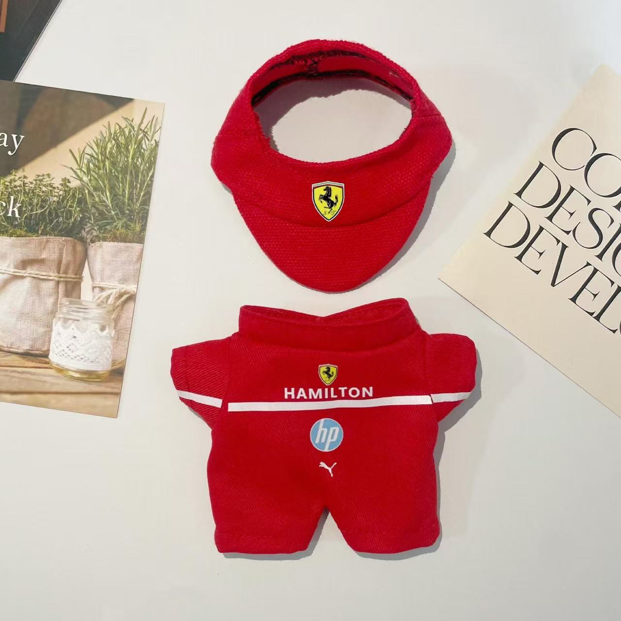 Labubu Racing Clothes Children's Clothing Red Ferrari Hamilton First ...