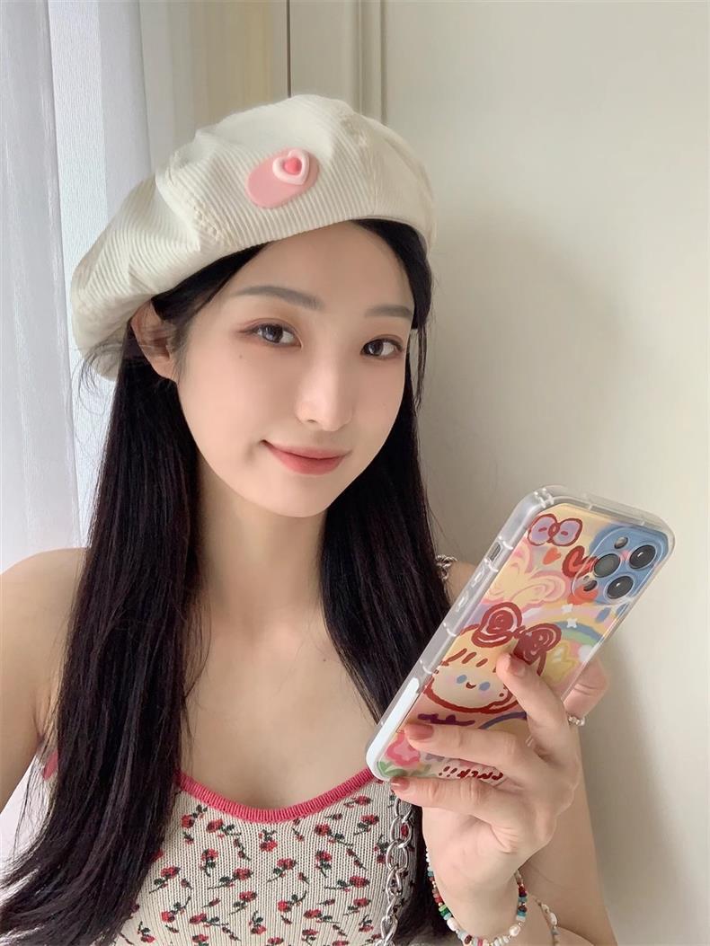 Japanese love beret Korean style literary painter hat versatile fashion ...