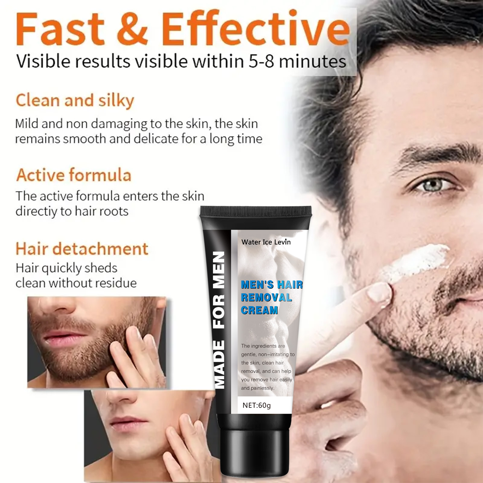 Men's Intimate Area Hair Removal Cream - Gentle, Calming & Effective ...