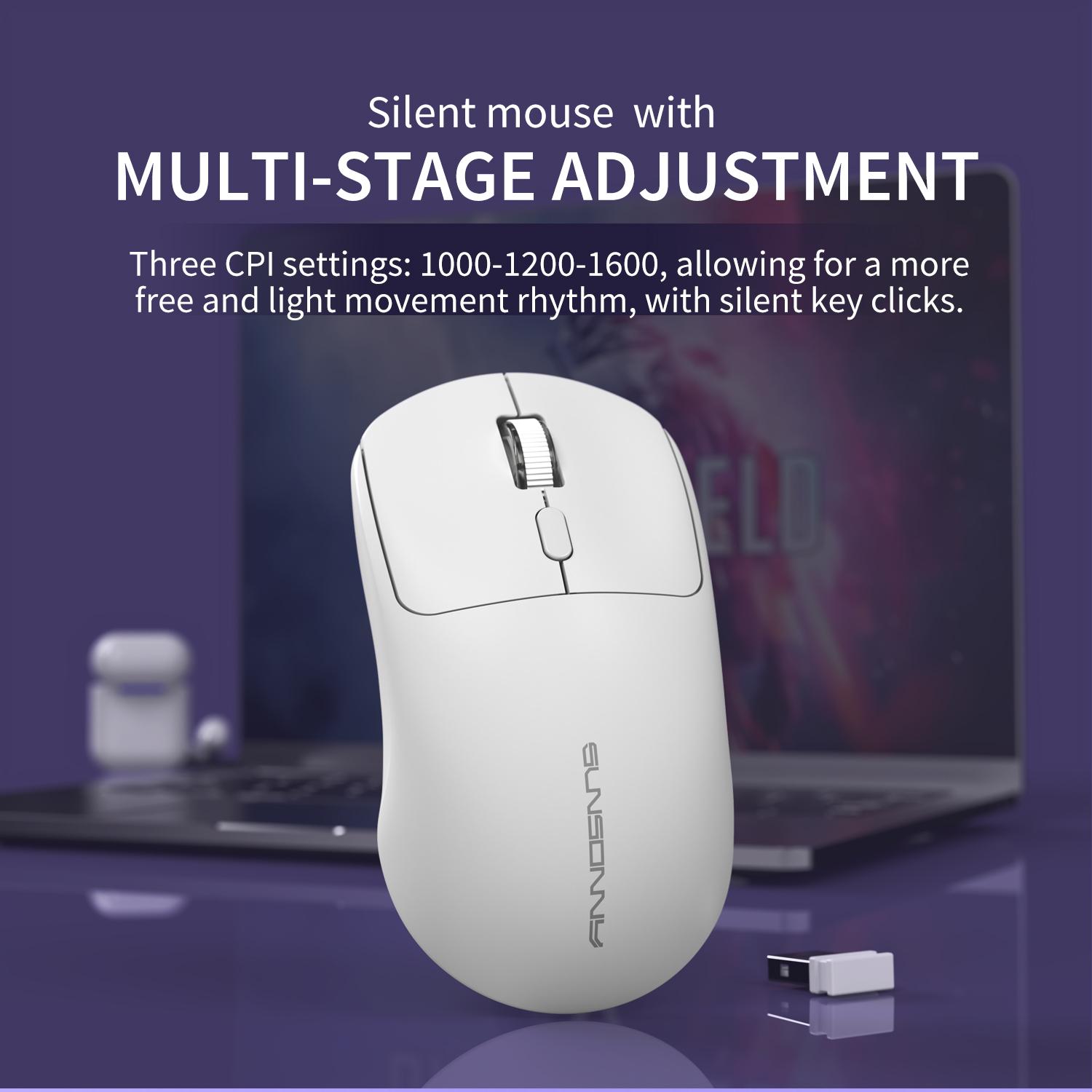 SUNSONNY Wireless Keyboard and Mouse Set Chocolate Silent Office Typing ...