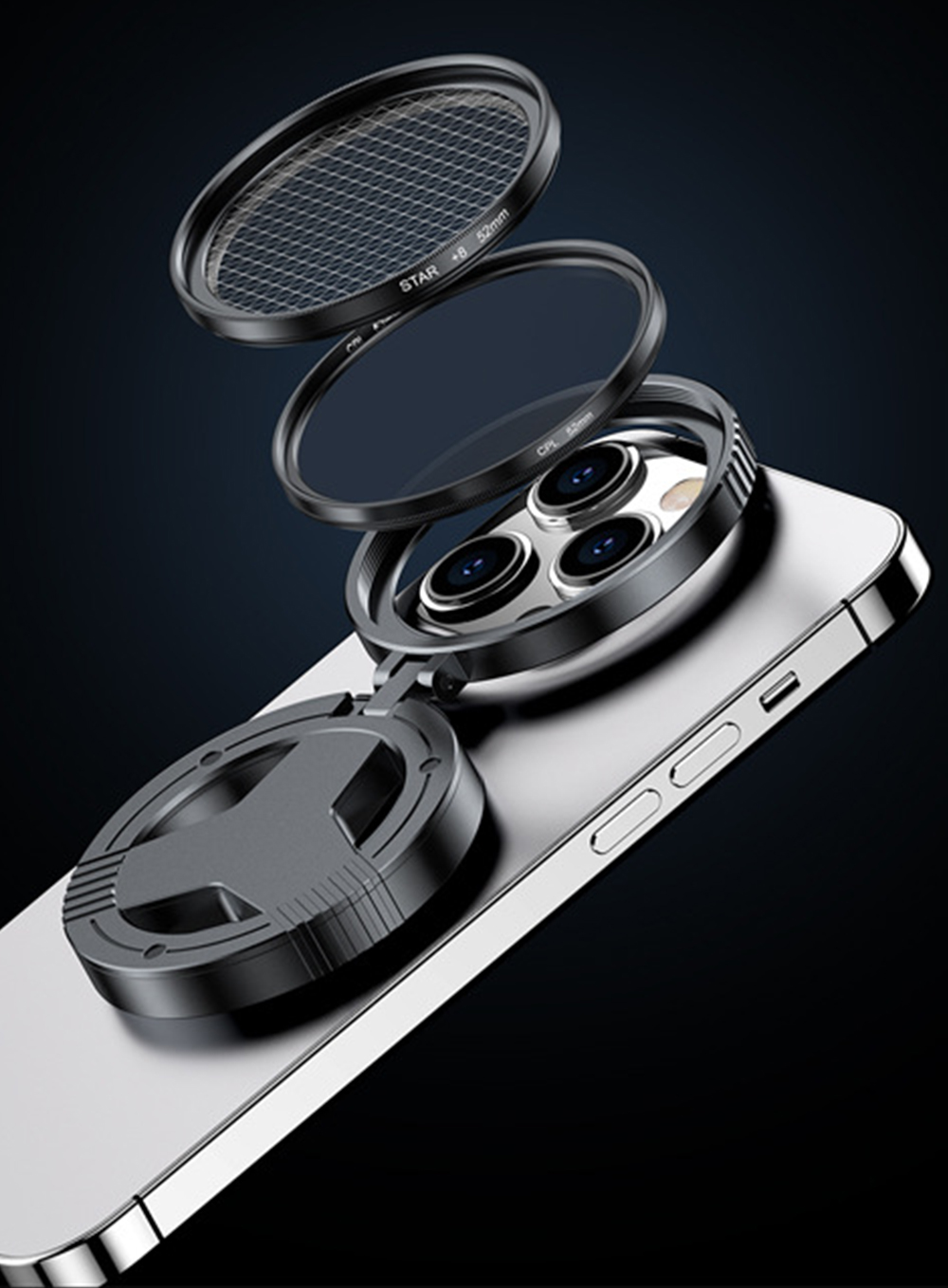 Magnetic Stand 52mm Phone Lens CPL Polarizer Filter for Samsung and ...