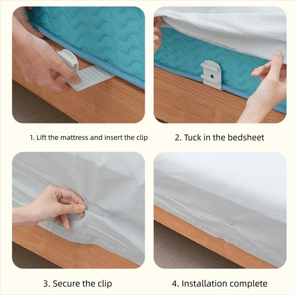 8pcs Adjustable Invisible Bed Sheet Clips, Heavy Duty Non-slip Bed ...
