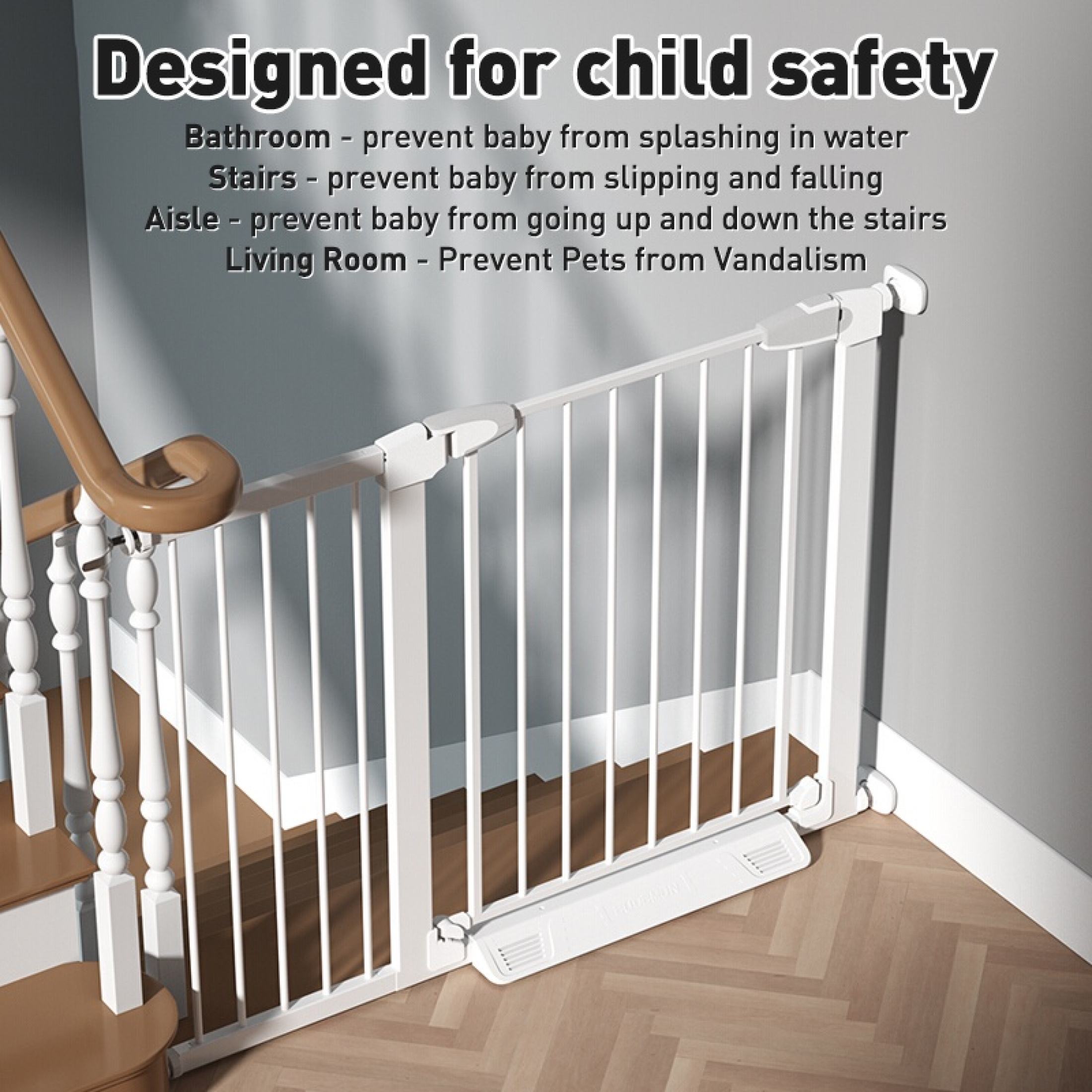 Gate for Baby Safety Stairs Baby Safety Gate Dog Fence Security all ...