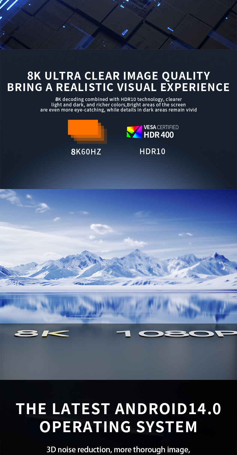 AVIDUS T99 Max 8K ATV Android TV Box 16+256G Dual-Band Wi-Fi 2.4Ghz/5G ...