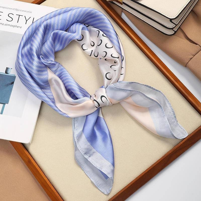 Fashionable and versatile high-end 70cm square scarf Korean version ...