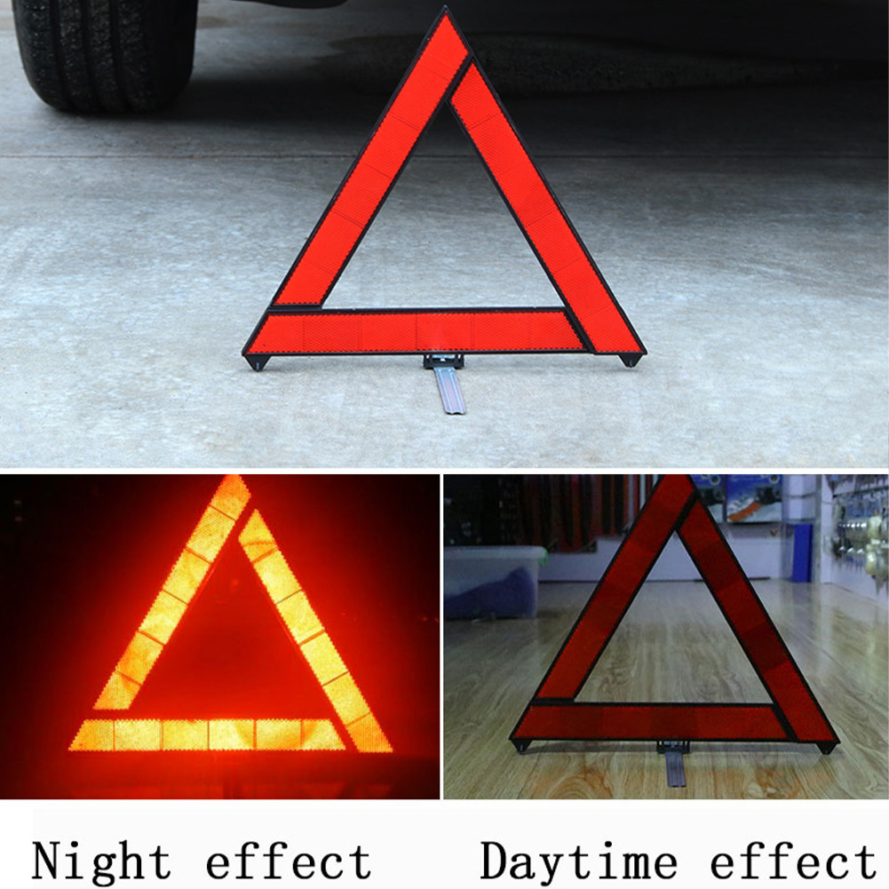 【COD】2Pcs Reflective Triangle Emergency Early Warning Device for Road ...