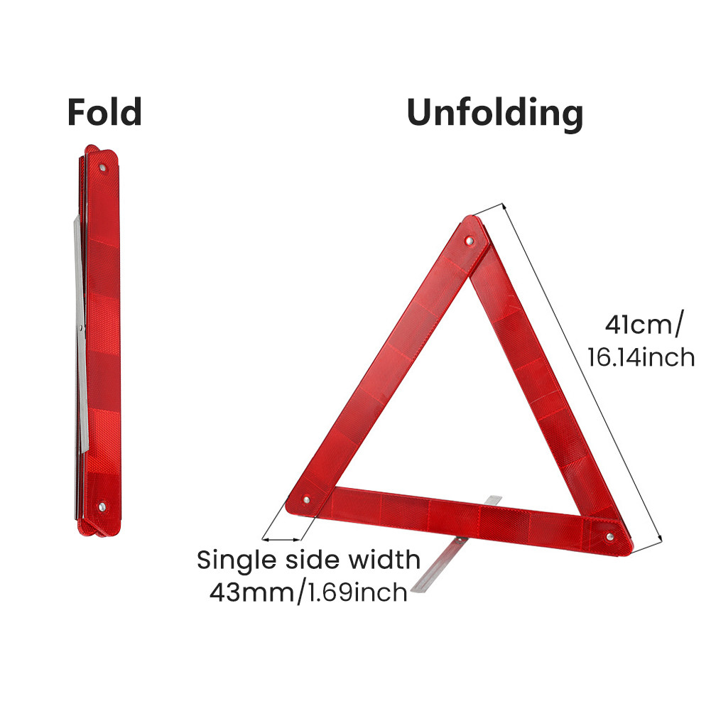 【COD】2Pcs Reflective Triangle Emergency Early Warning Device for Road ...