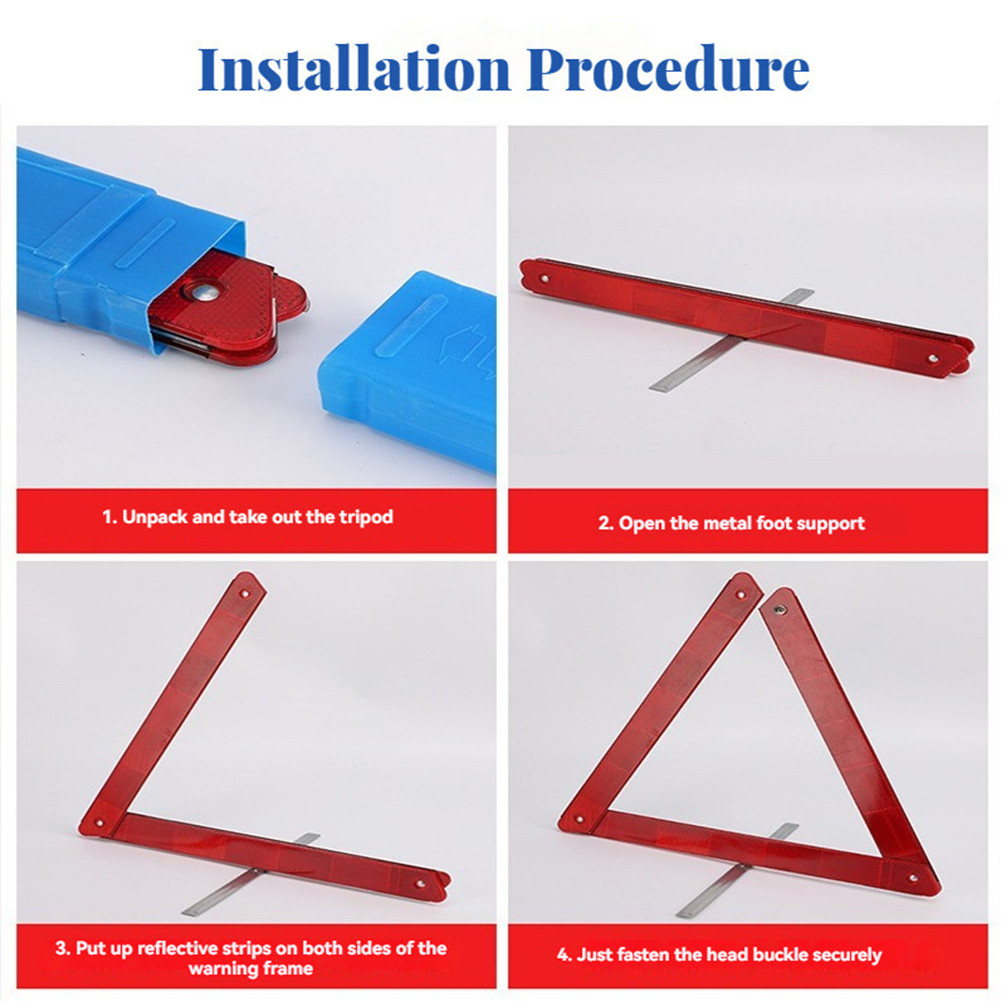 【COD】2Pcs Reflective Triangle Emergency Early Warning Device for Road ...