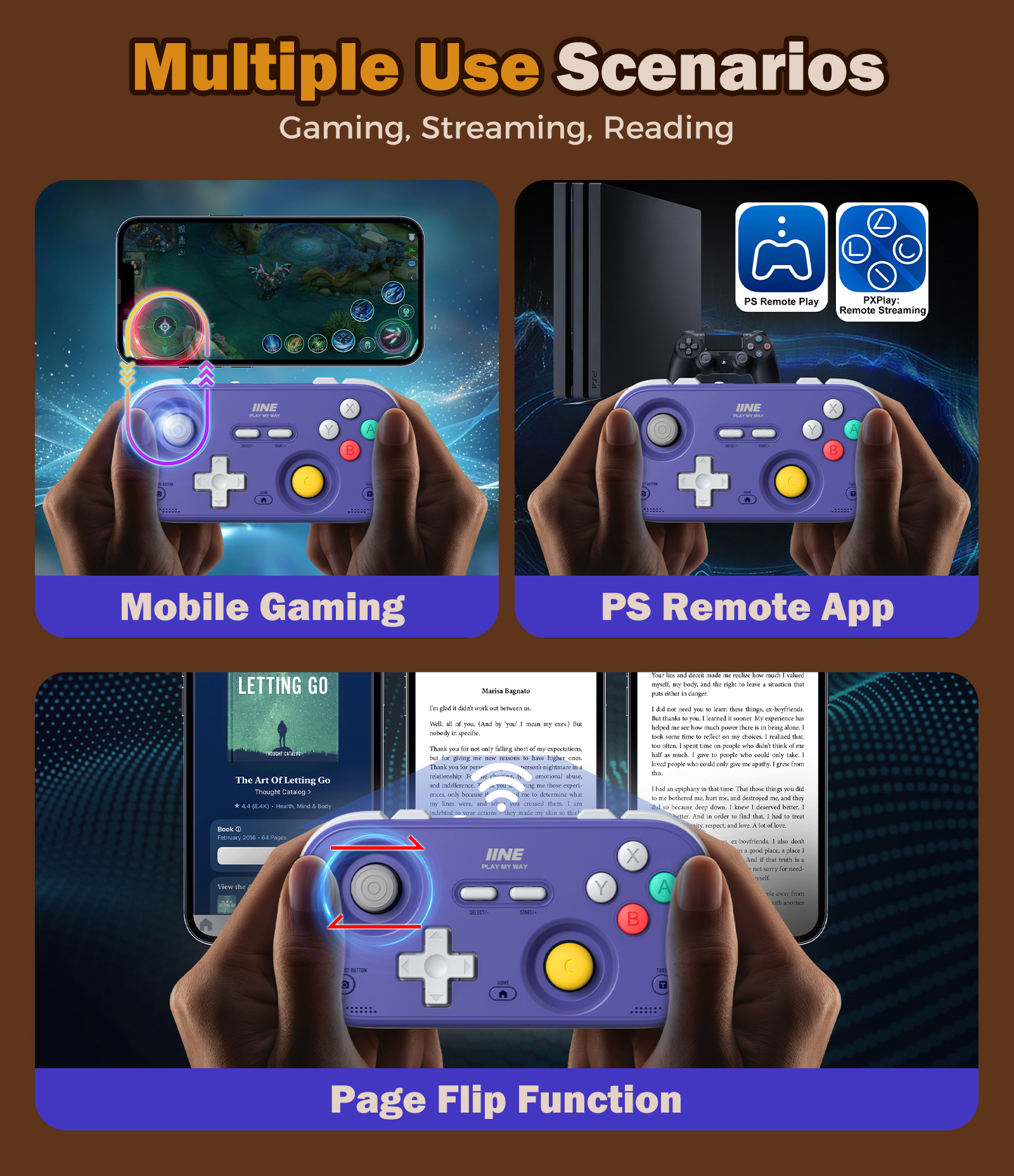 IINE Retro Pocket Game Controller/Compact & Portable Hall Joysticks ...